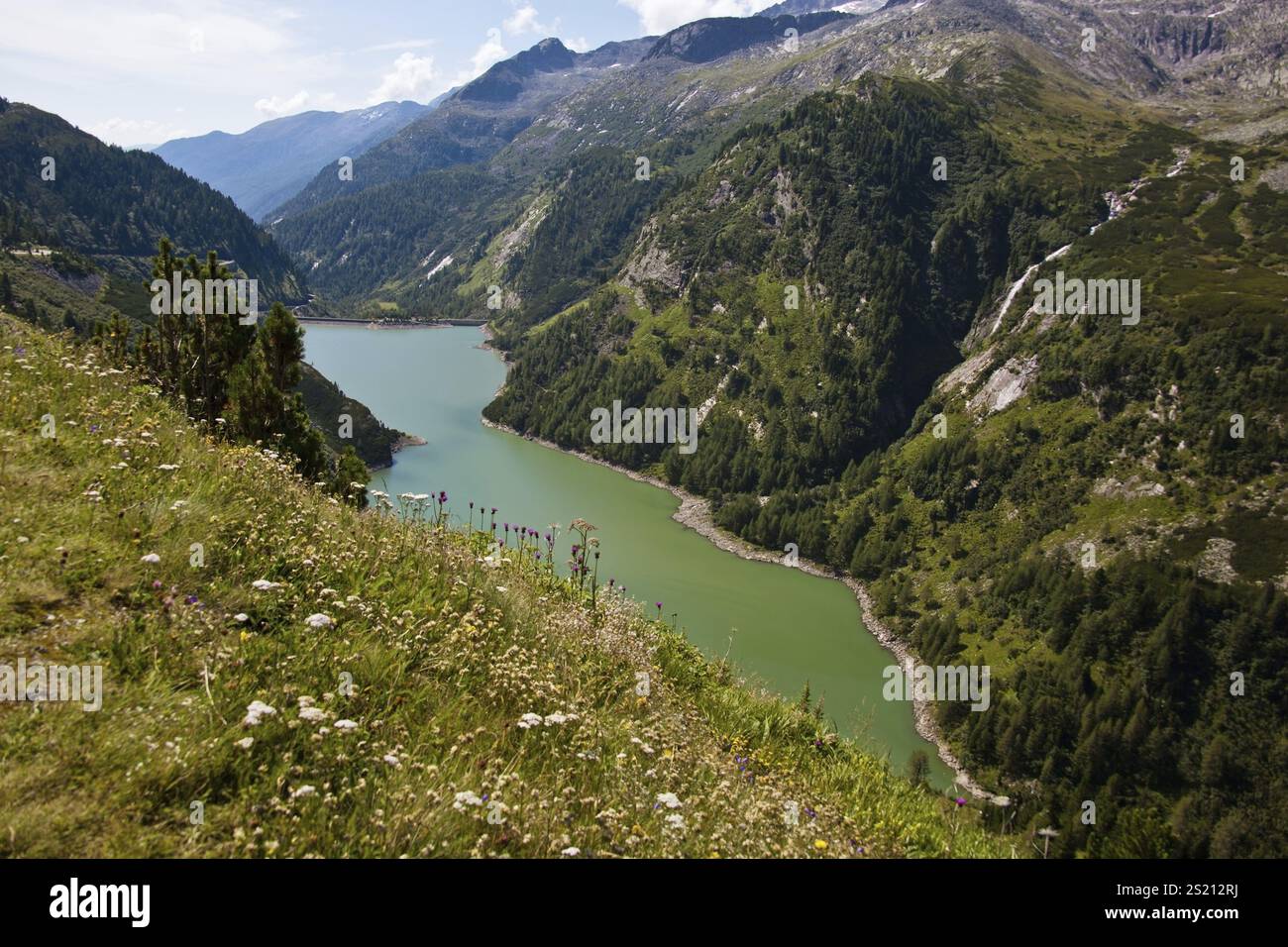 The reservoir for hydroelectric power generation in Malta, Carinthia ...