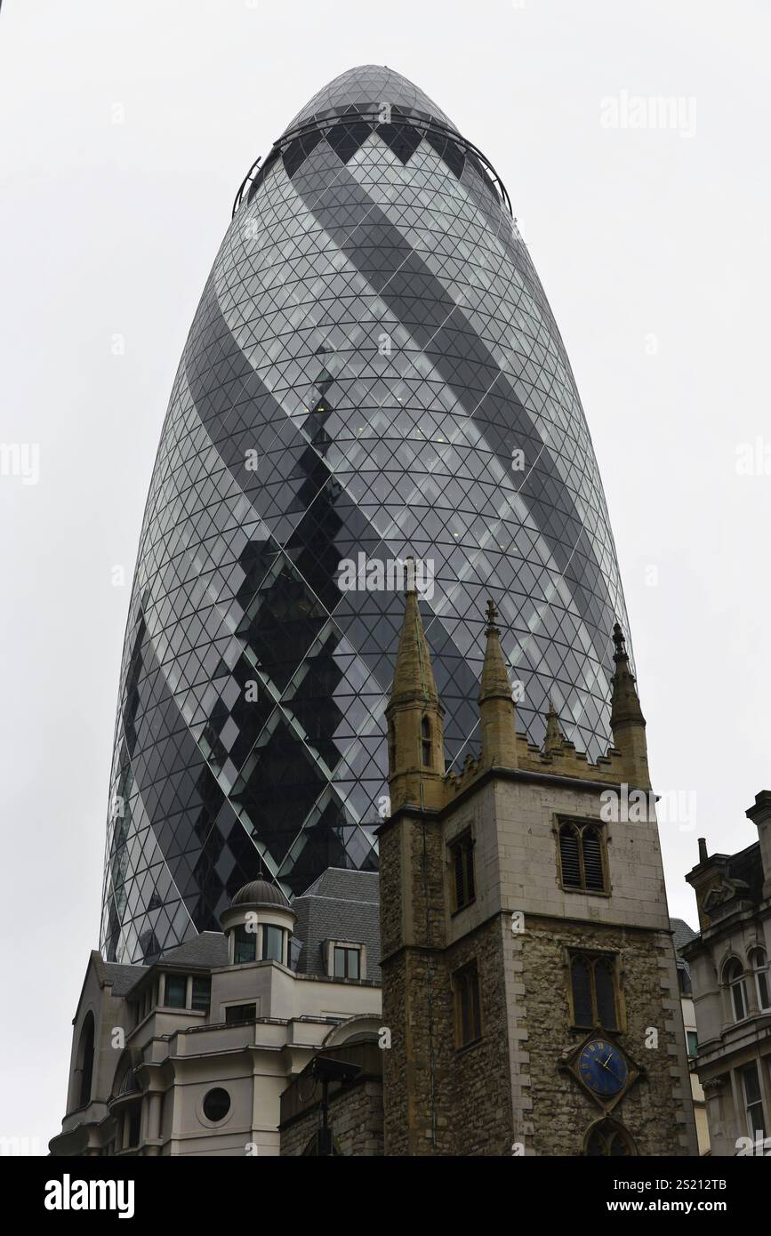 Swiss Re Tower, City centre, London, England, Modern architecture next ...