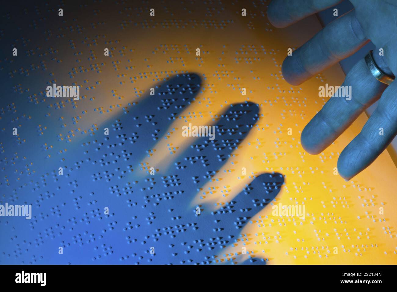 A book written in Braille for the blind. Braille for the blind, A book ...