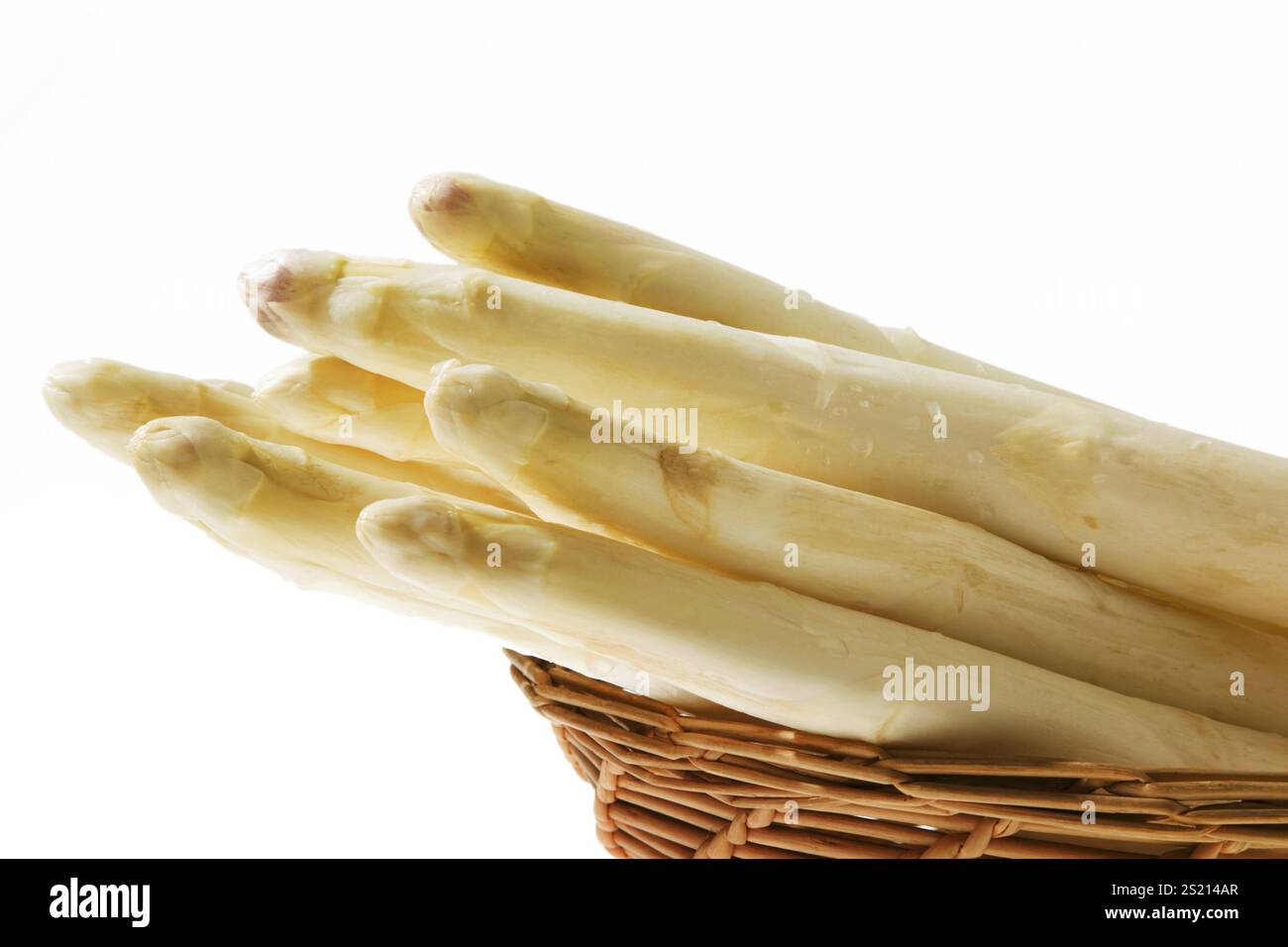 White asparagus spears in the asparagus season. Fresh vegetables are ...