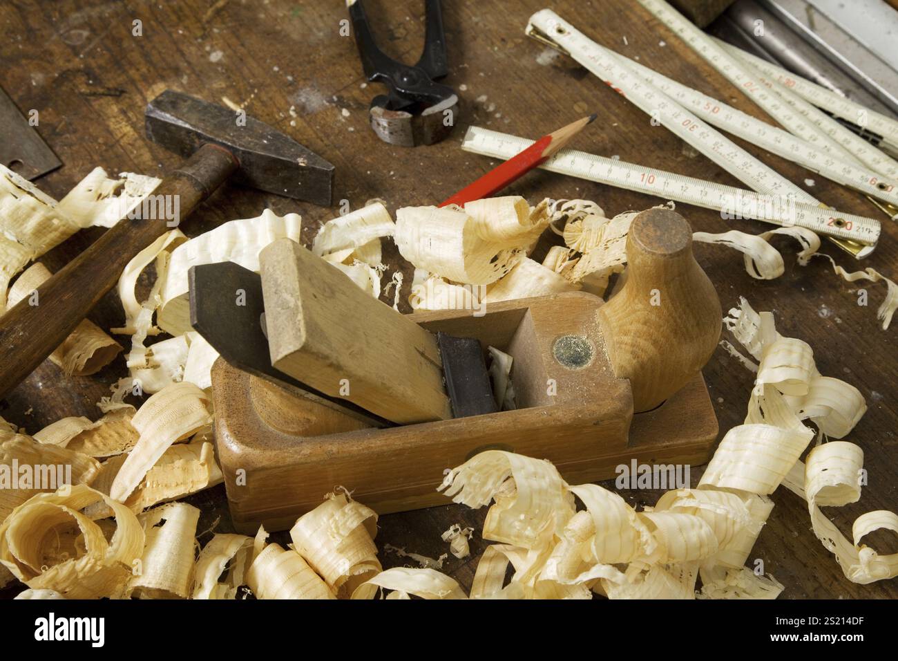 A planer in a carpenter's workshop. Tools in a joiner's workshop ...