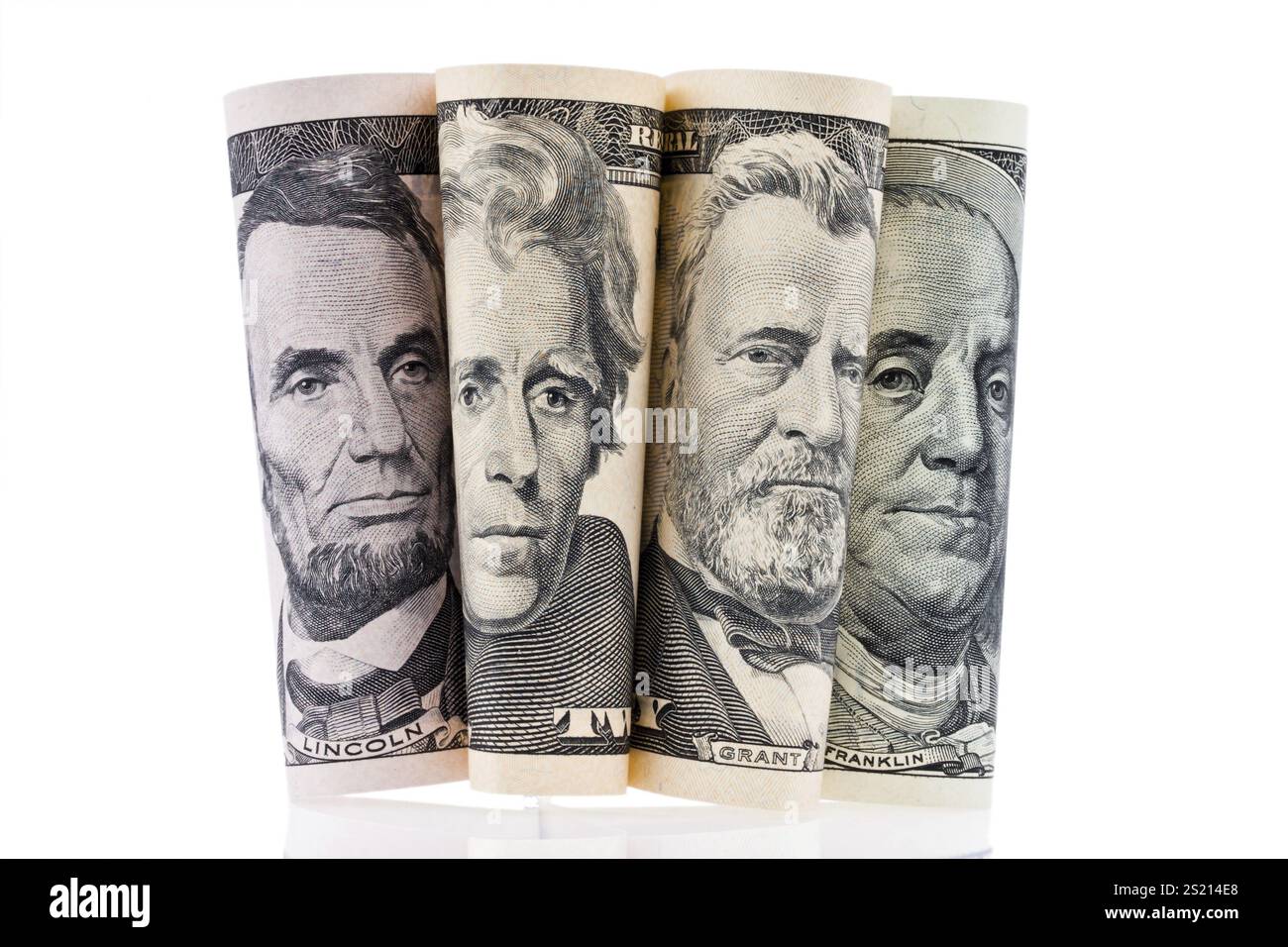 Portraits on the dollar banknotes of the American banknotes Austria ...