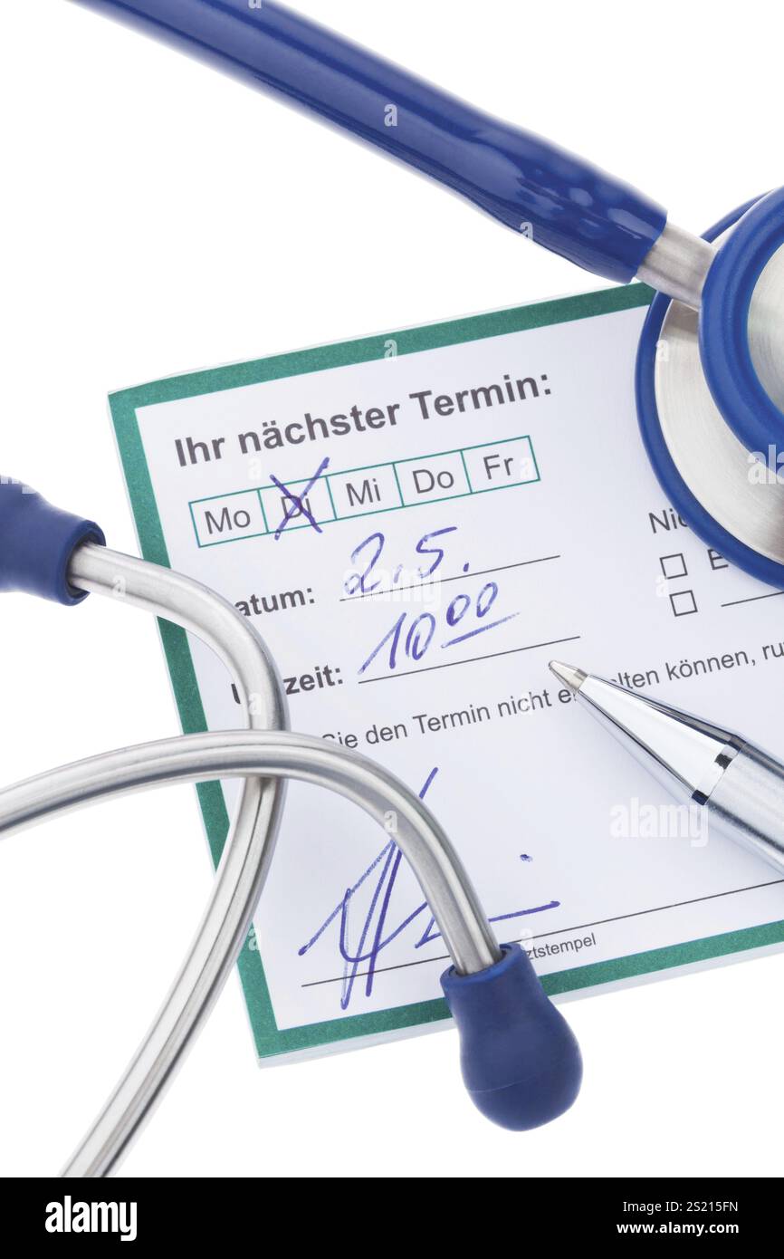 Note entry for the next appointment with a doctor. Doctor's appointment ...