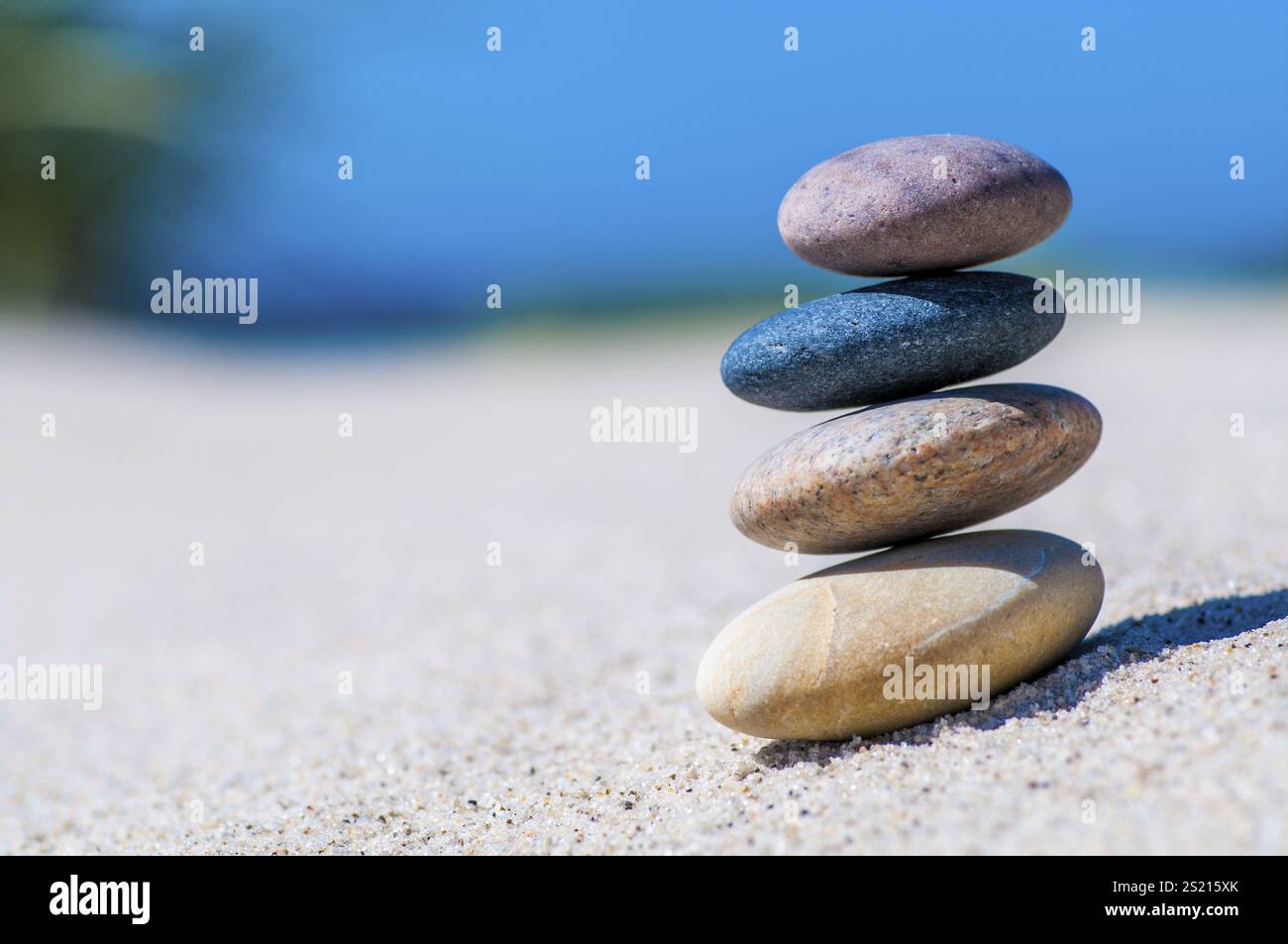 Round pebbles on the beach in Denmark is a symbol for balance. Stones ...
