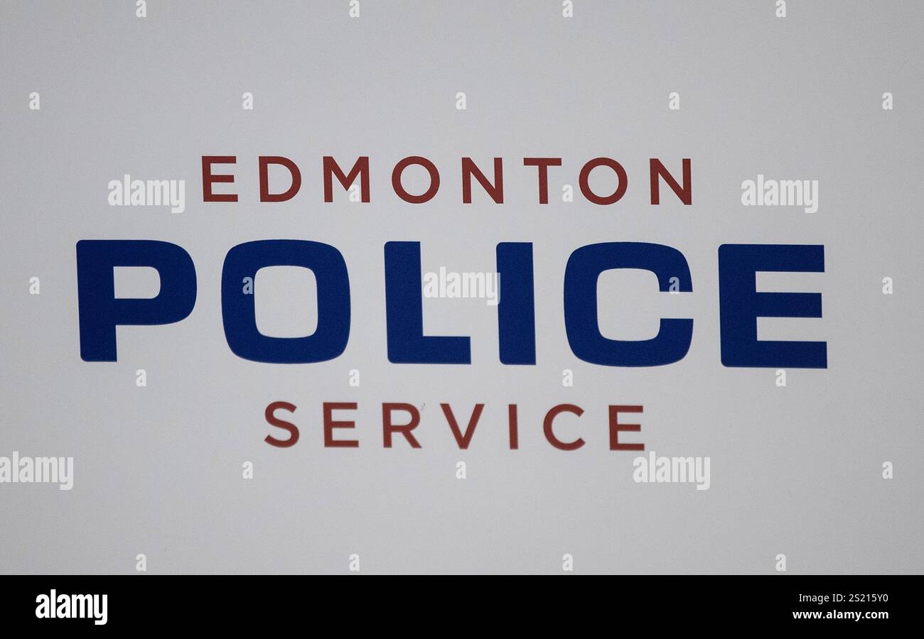 Edmonton, Canada. 01st Aug, 2023. Edmonton Police Service logo is seen ...