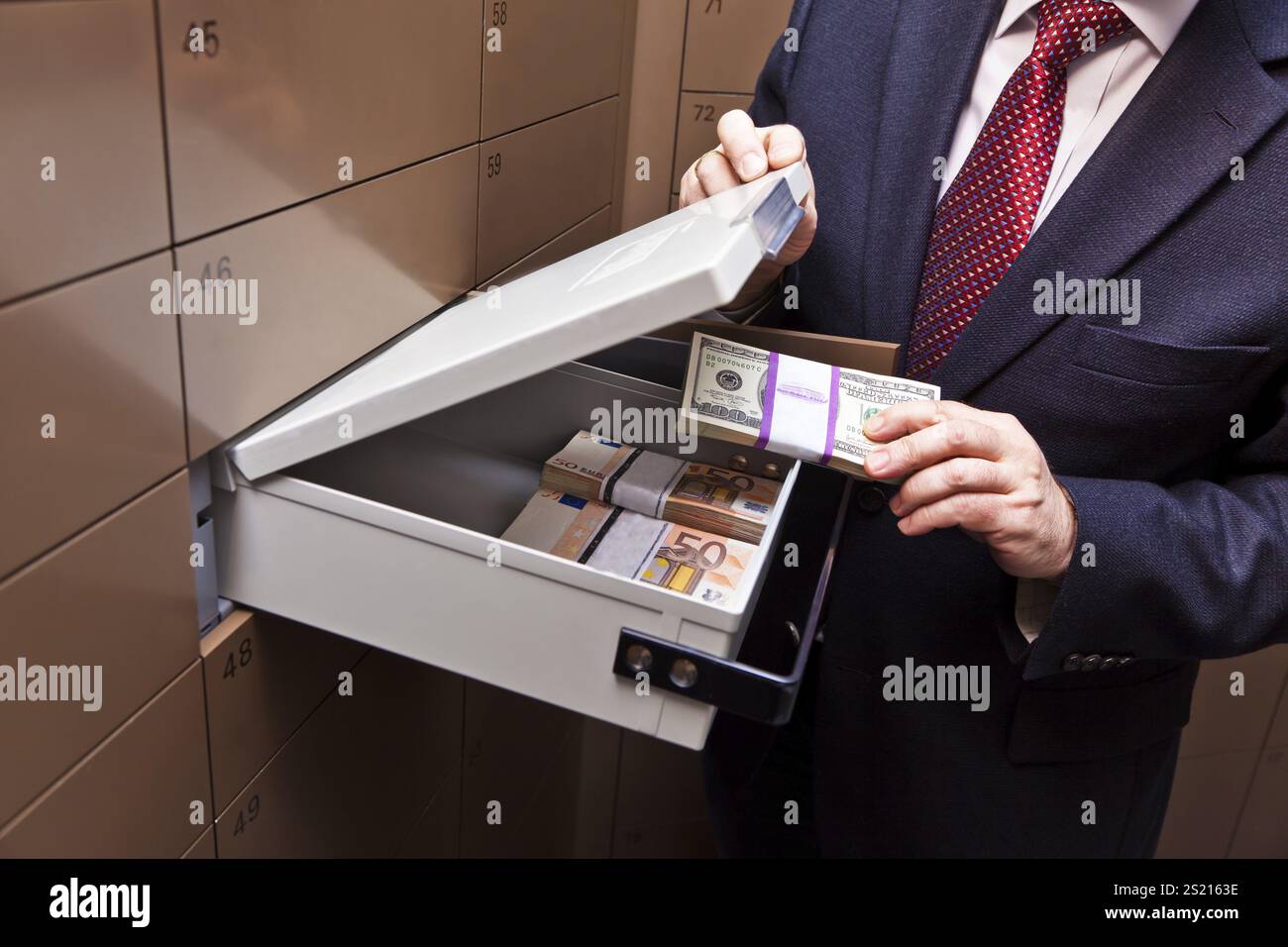 A locker in a bank vault. Storage of cash and documents, A locker in a ...