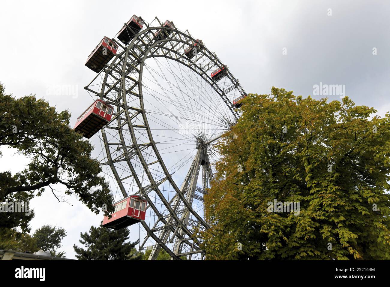 The Giant Ferris Wheel in Vienna, Austria. One of the landmarks of the ...