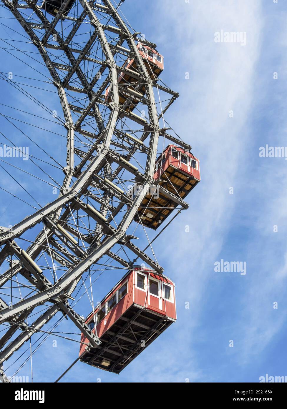 The Giant Ferris Wheel in Vienna, Austria. One of the city's landmarks ...