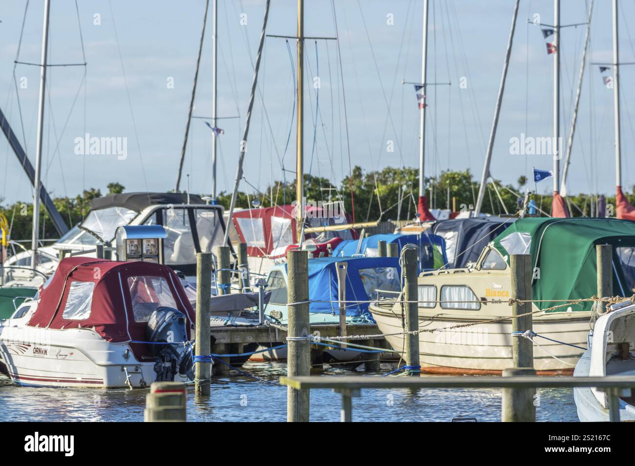 Impression with ship and boat in Denmark in summertime Stock Photo - Alamy