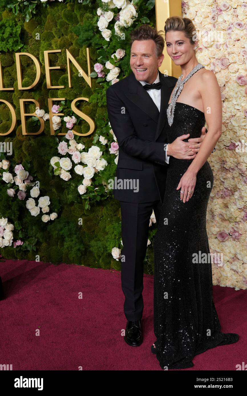 Ewan McGregor, left, and Mary Elizabeth Winstead arrive at the 82nd ...