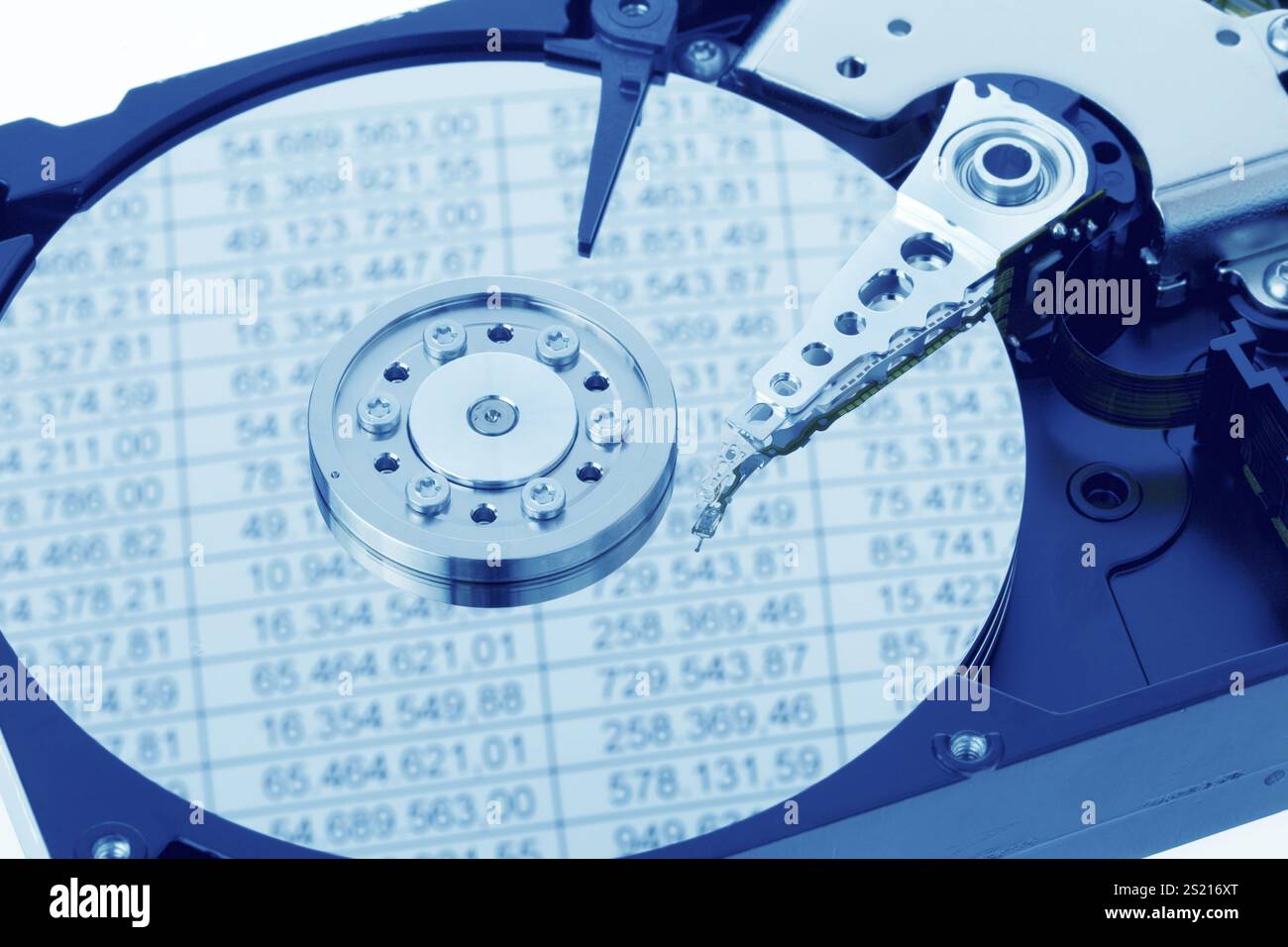 The hard disc of a computer in front of a white background Austria ...