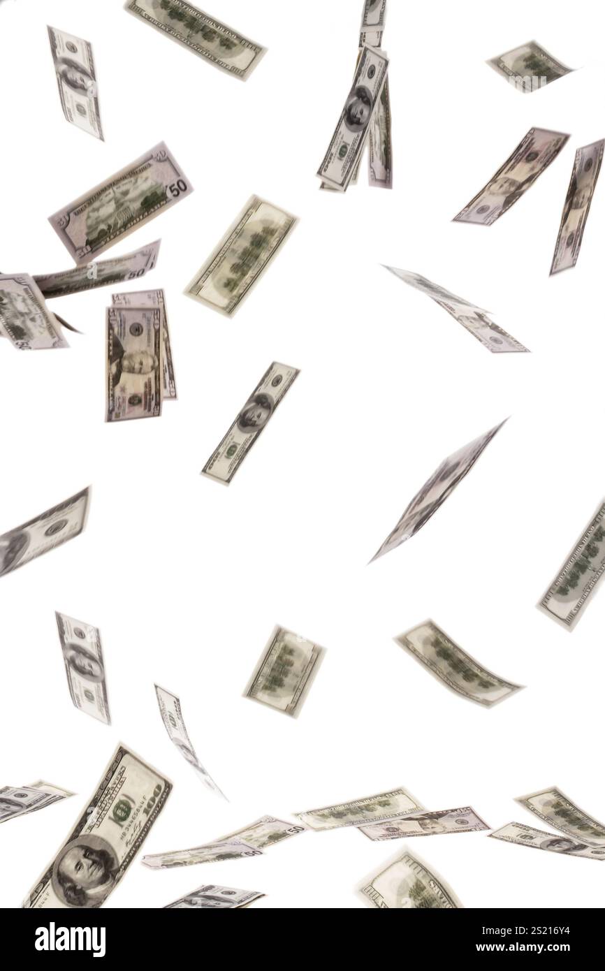 Us dollar notes fly hi-res stock photography and images - Alamy