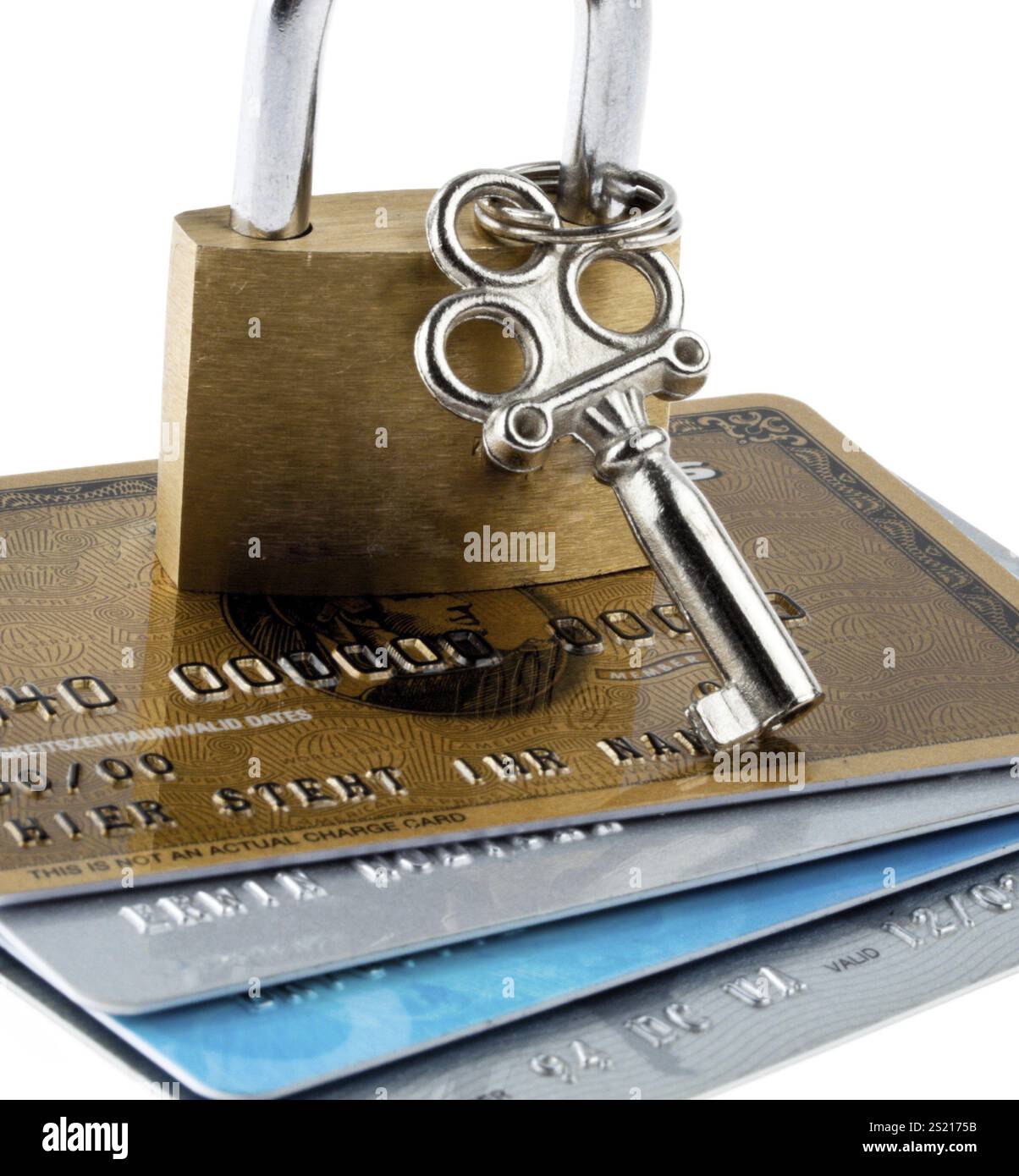 Security for credit cards. Symbol with lock Stock Photo - Alamy