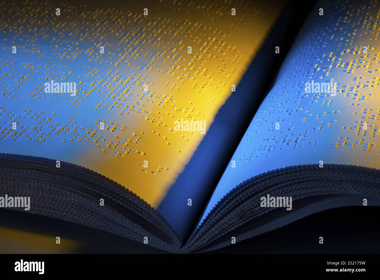 A book written in Braille for the blind. Braille for the blind, A book ...