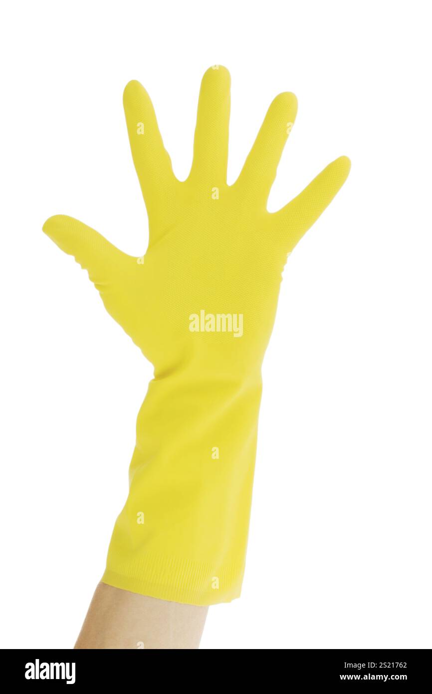 Hand latex glove against Cut Out Stock Images & Pictures - Alamy