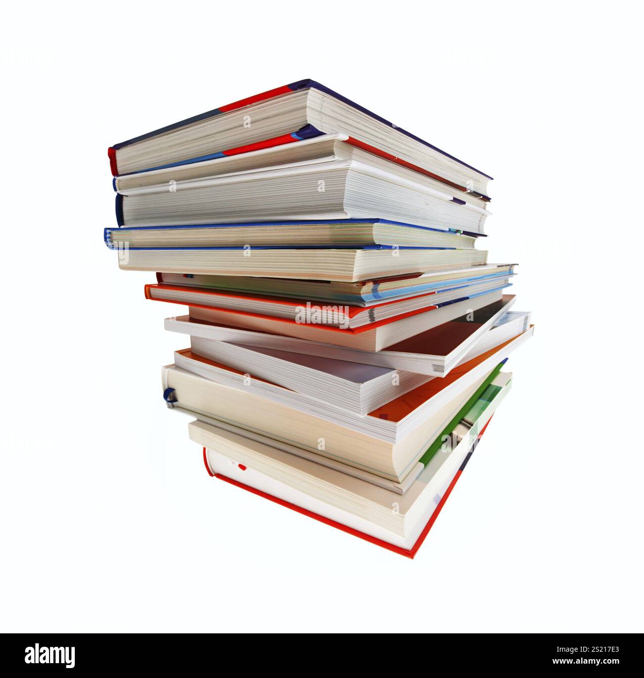 A stack of books isolated and cropped on a white background Austria ...