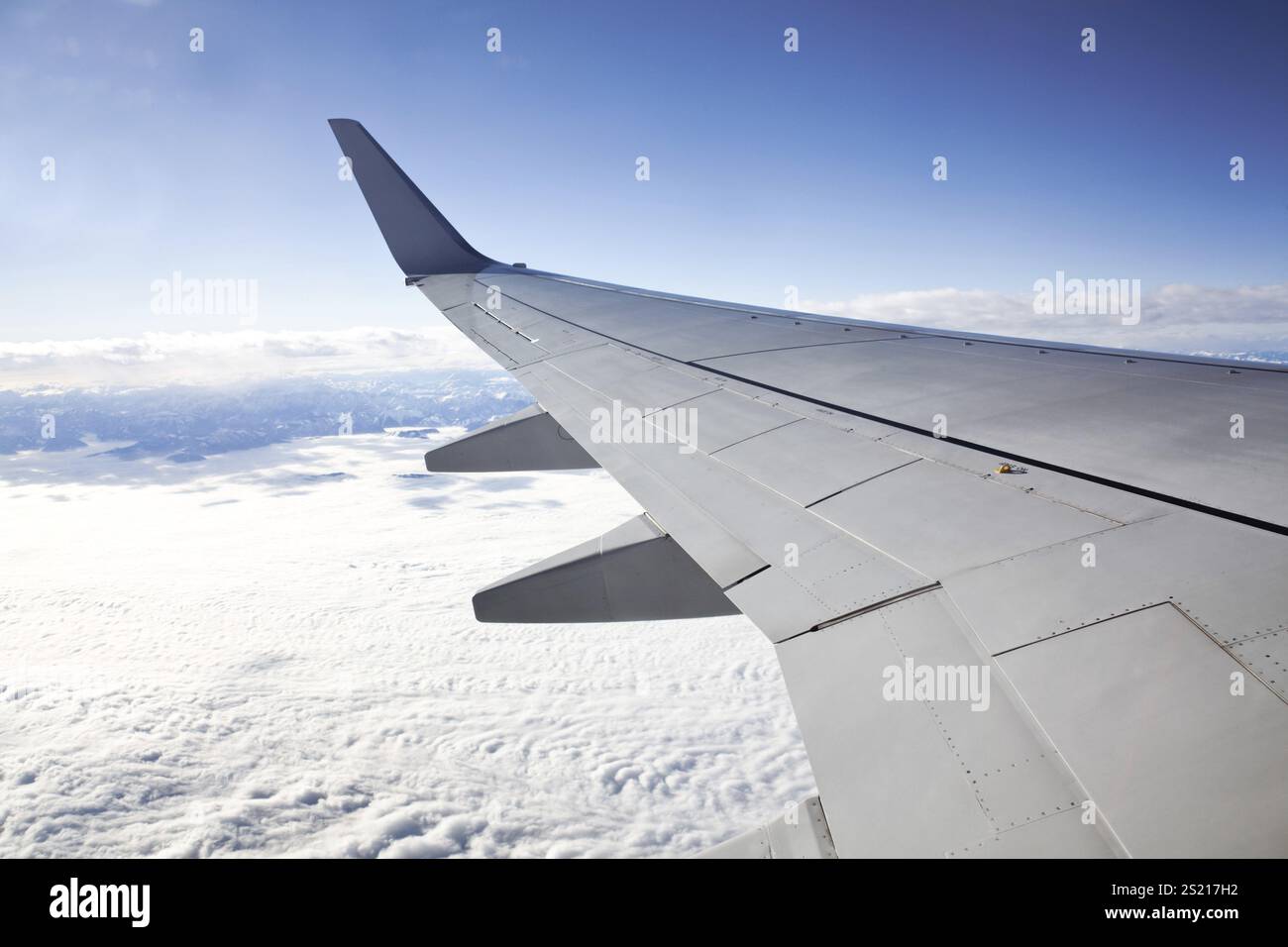 Wing of a passenger aircraft during take-off Stock Photo - Alamy