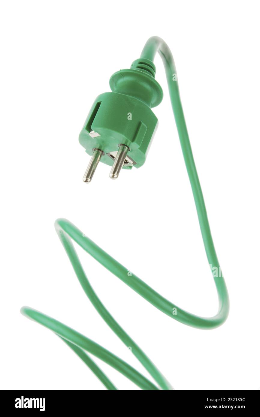 One power plug and one power cable. Power supply and energy consumption ...