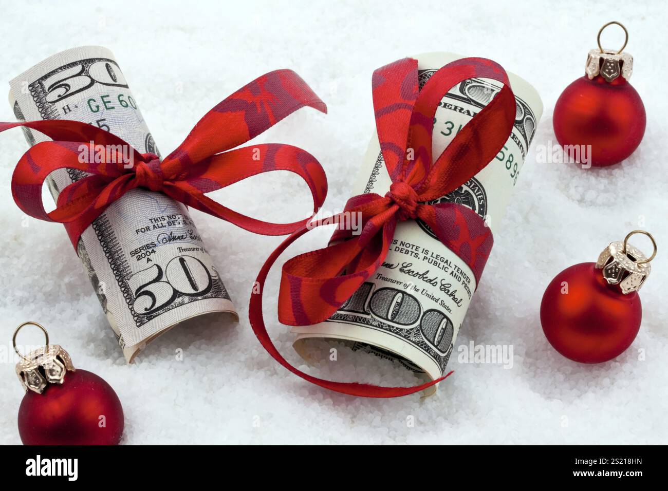 Dollar banknotes with ribbon as a money gift Austria Stock Photo - Alamy