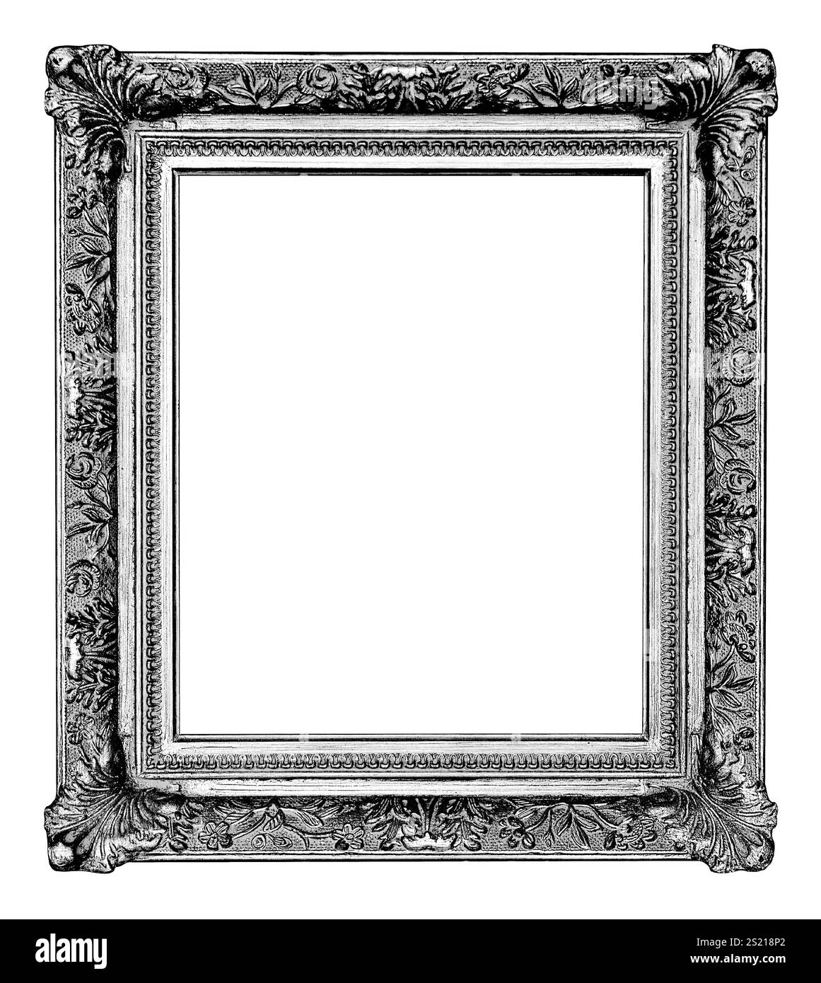 Luxury golden frame ornate Black and White Stock Photos & Images - Alamy