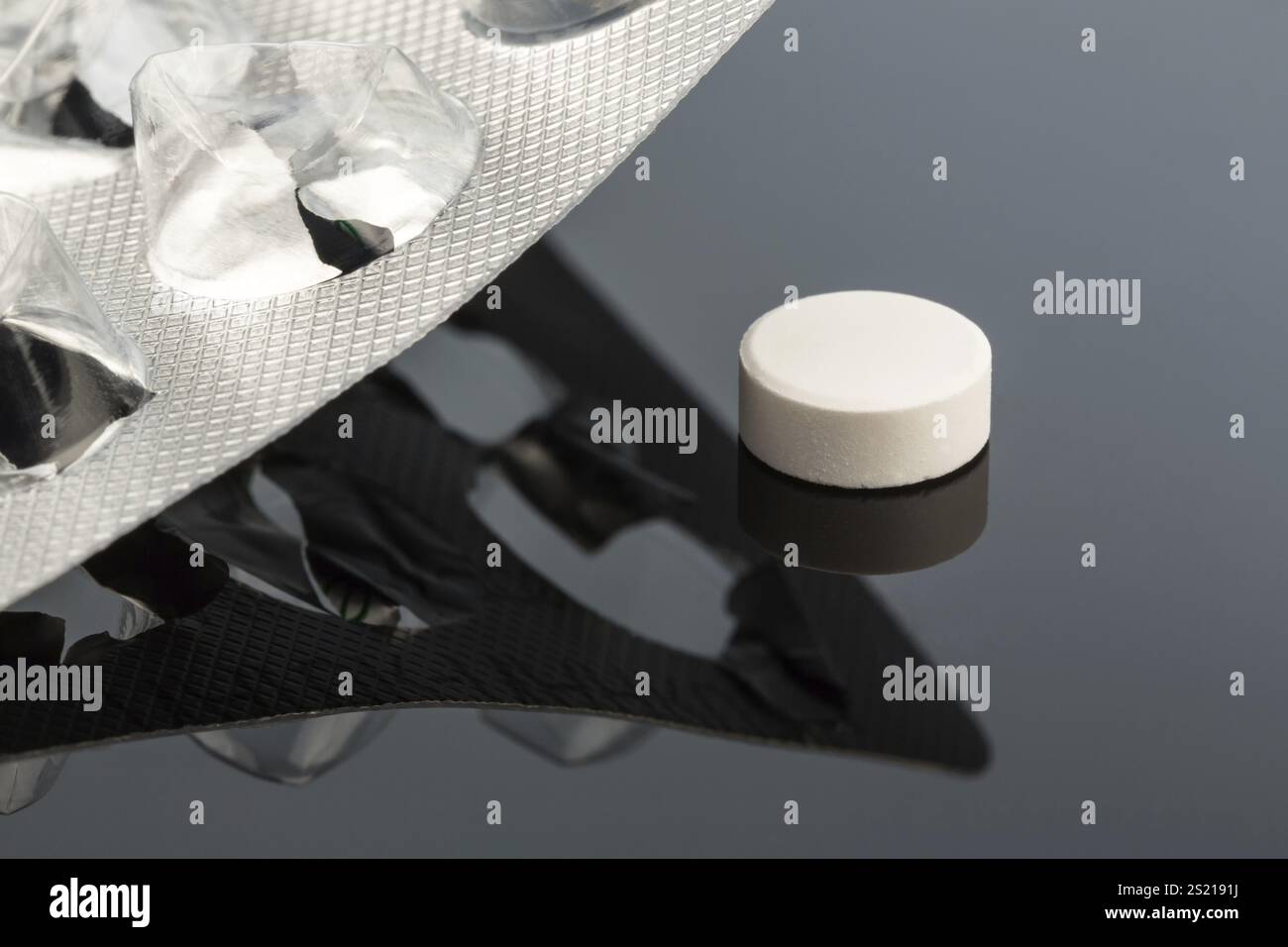 Tablets in blister pack, symbolic photo for health, medicine and tablet ...