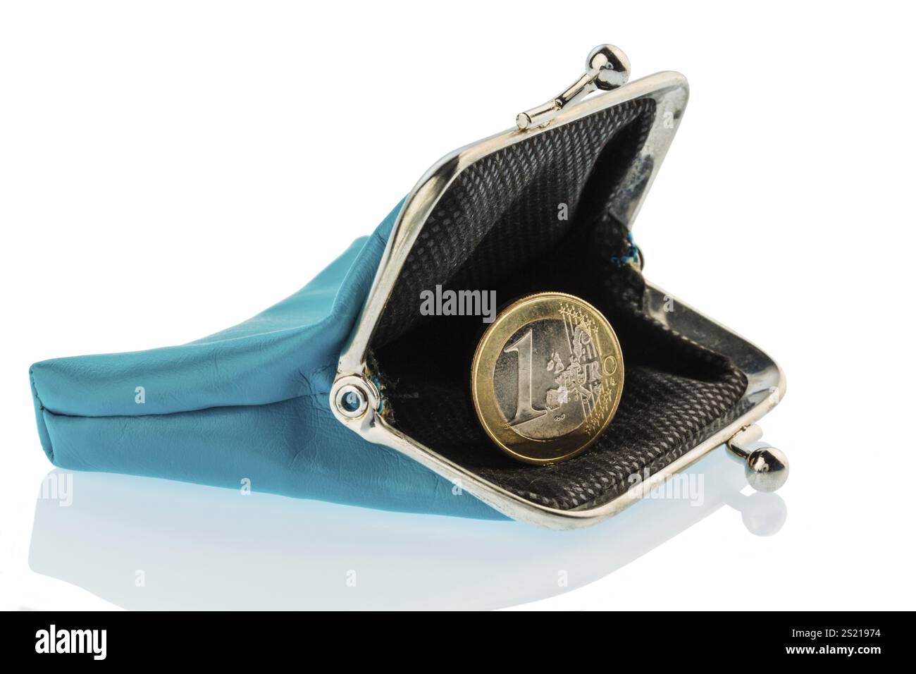 An almost empty wallet as a symbol, photo for debt, poverty and ...