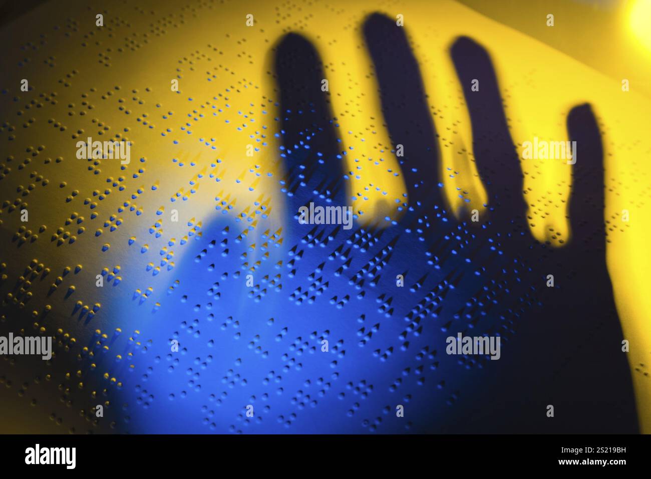 A book written in Braille for the blind. Braille for the blind, A book ...