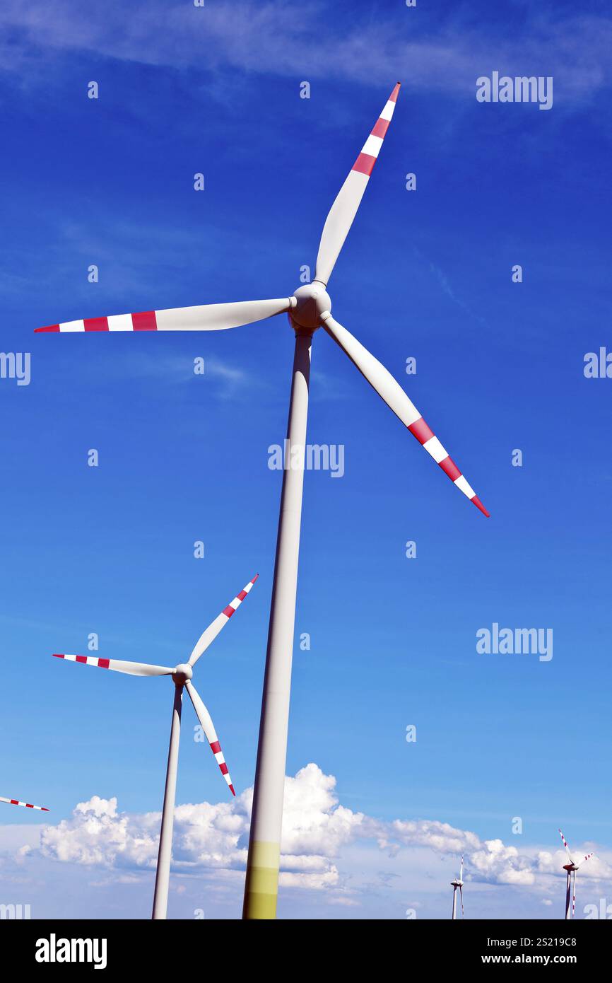Wind turbine of a wind power plant. Generating alternative and ...