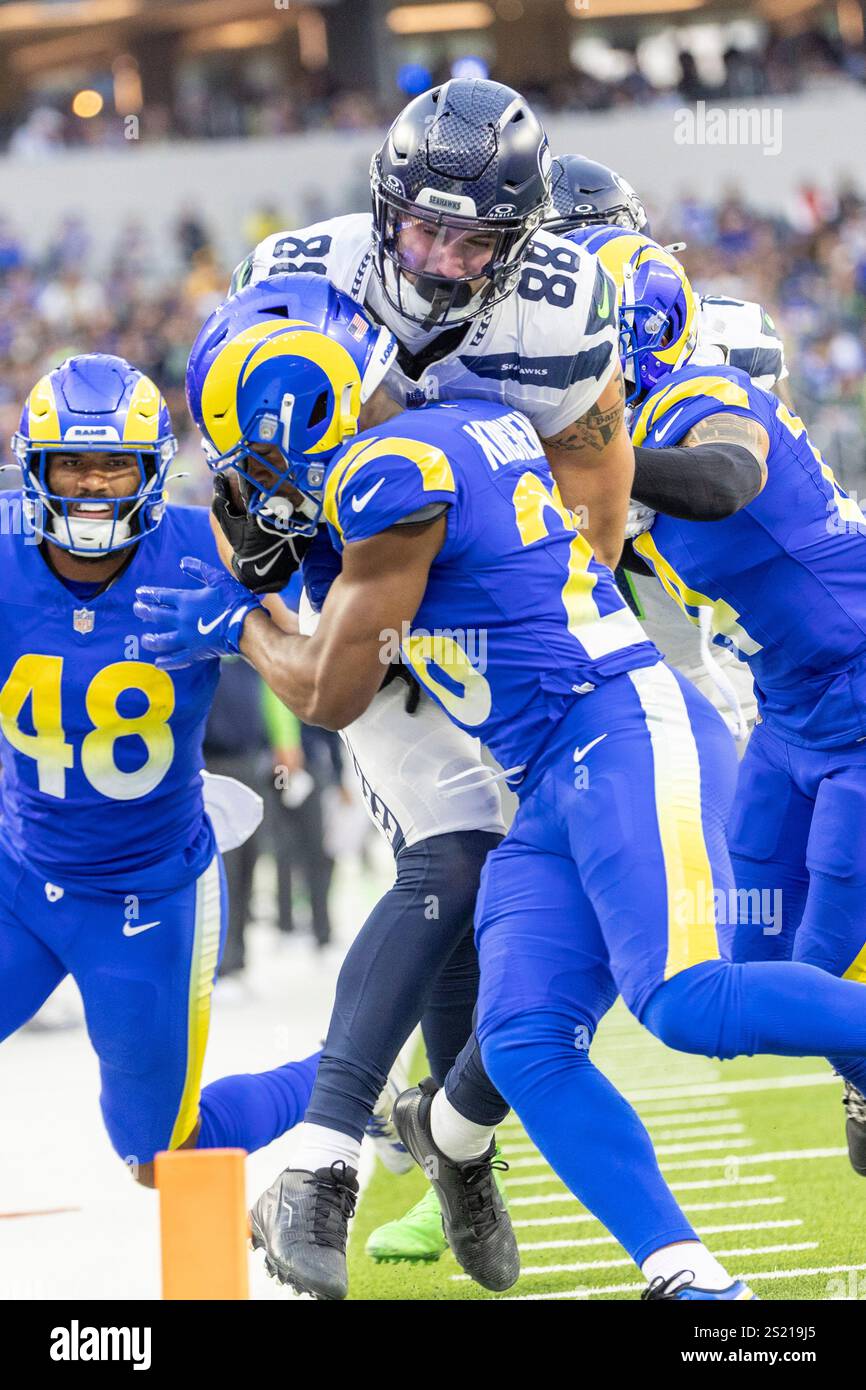 Los Angeles, California, USA. 5th Jan, 2025. Seattle Seahawks tight end ...