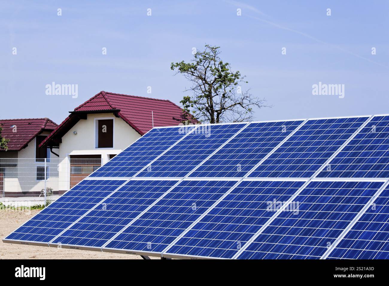 Regenerative, alternative solar energy. Solar energy power plant ...