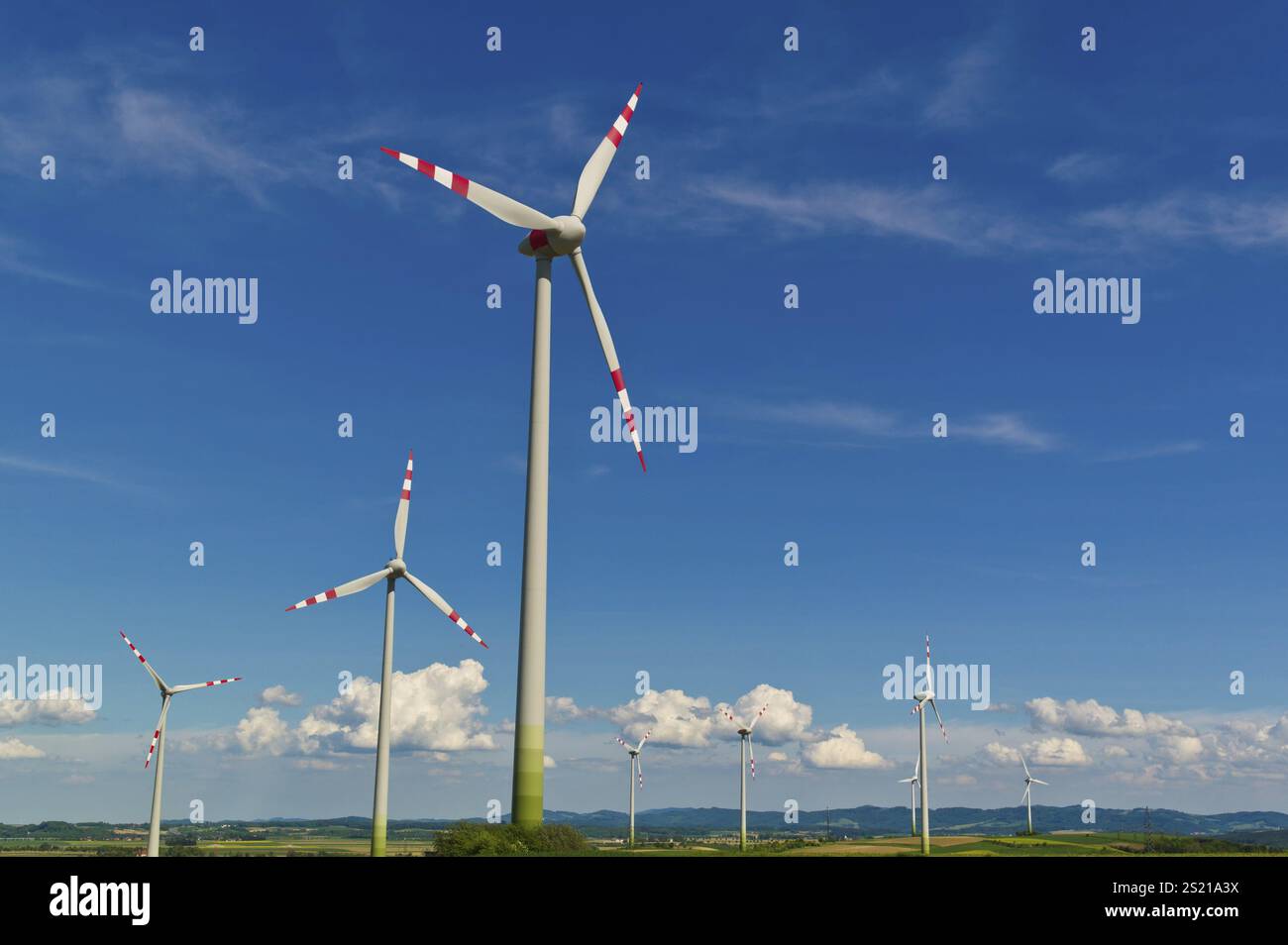 Wind turbine of a wind power plant. Generating alternative and ...