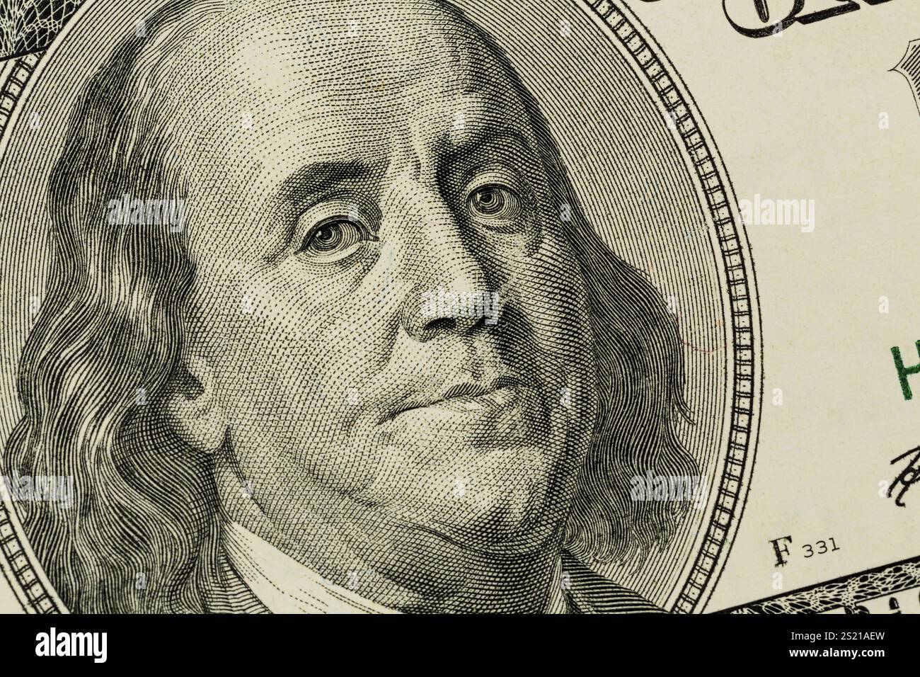 One hundred dollar banknote with a portrait of Benjamin Franklin Stock ...