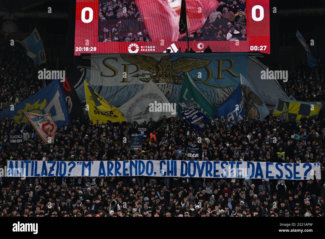 Rome, Italy. 05th Jan, 2025. Supporters of S.S. Lazio during the 19th ...