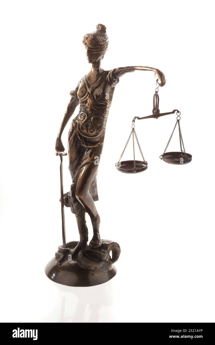 Justitia with scales. Symbol for justice Stock Photo - Alamy