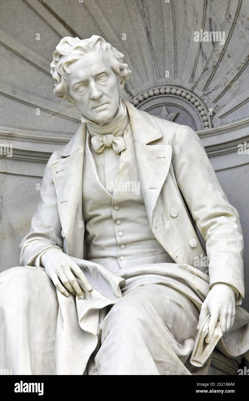 Monument to the poet Franz Grillparzer. Austrian poet Stock Photo - Alamy