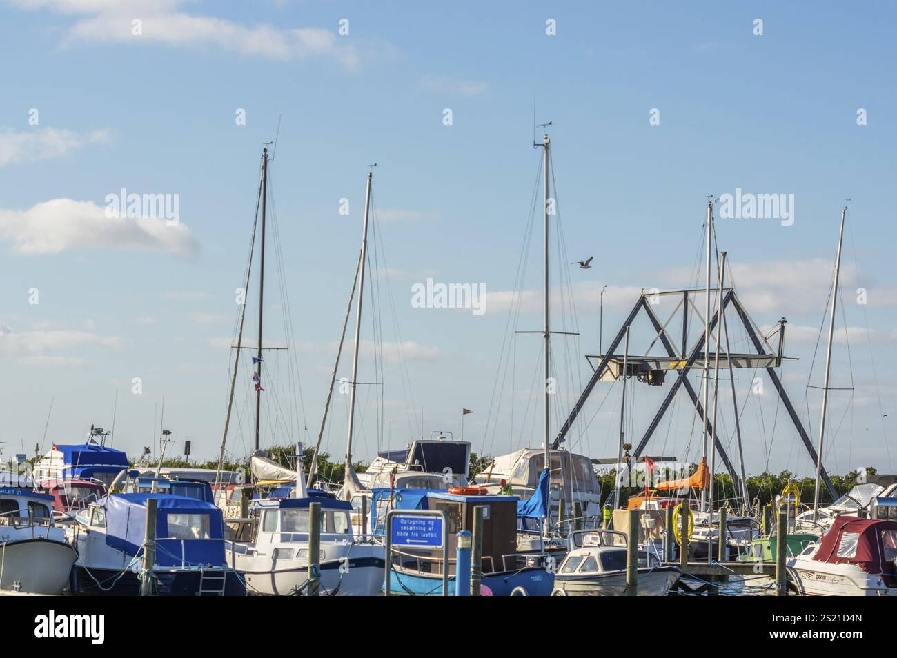 Impression with ship and boat in Denmark in summertime Stock Photo - Alamy