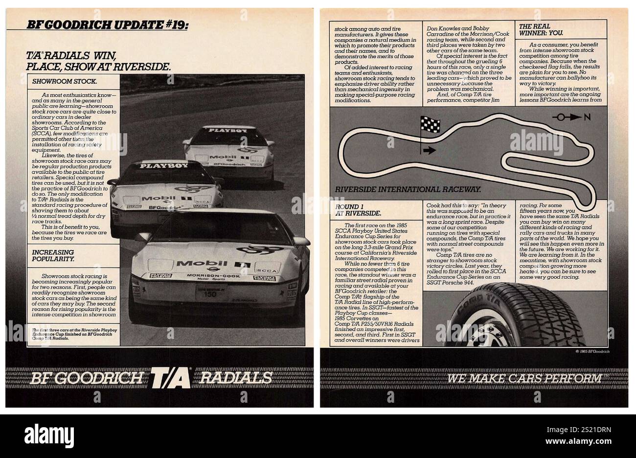 1985 BF Goodrich T/A Radials Tire Ad - Riverside International Raceway ...