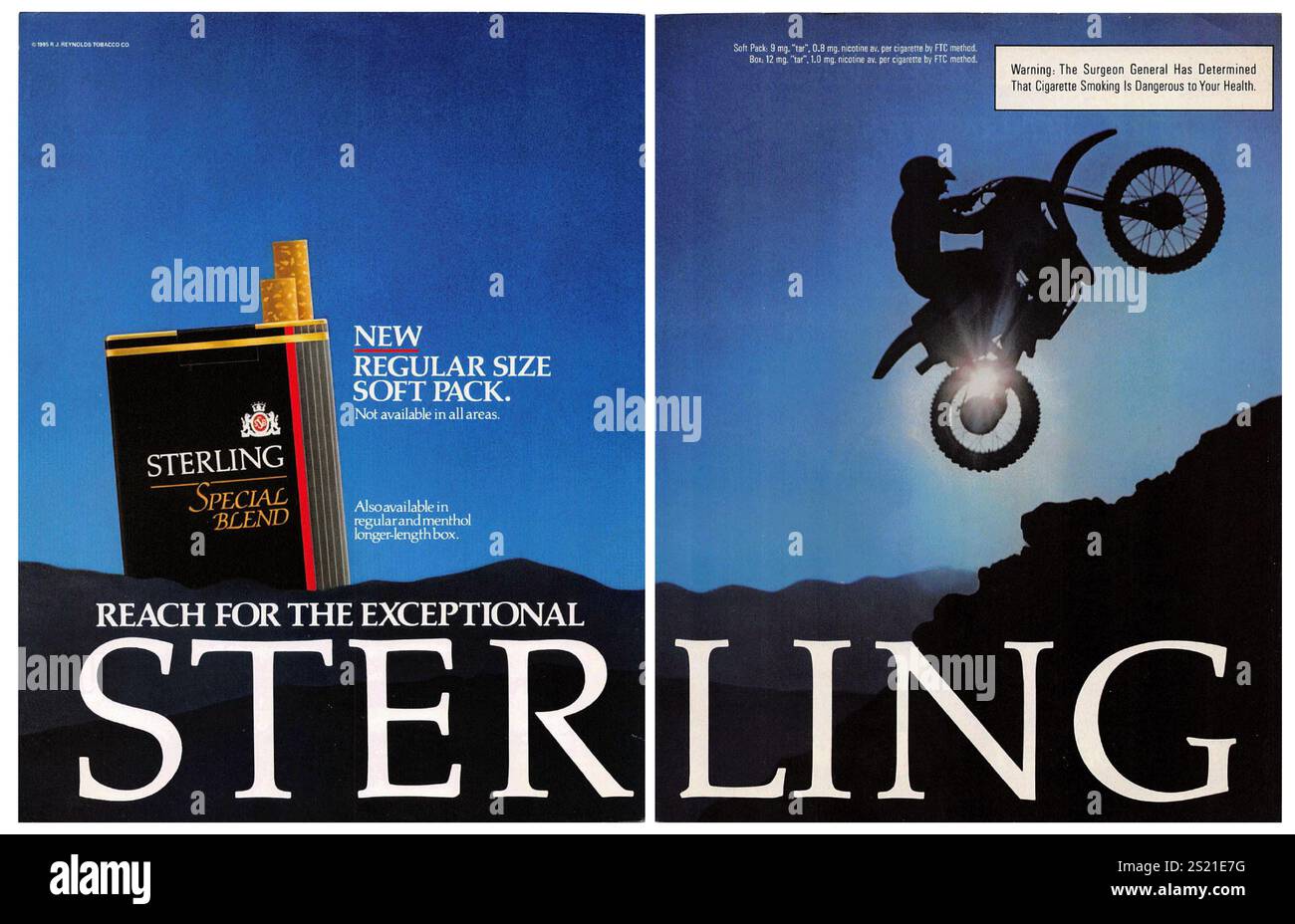 1985 Sterling cigarettes ad Stock Photo - Alamy
