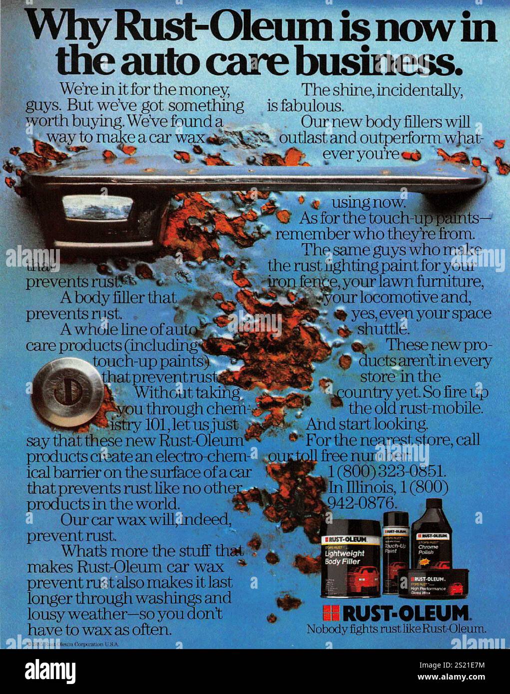 1985 Rust-Oleum Car Paint Ad Stock Photo - Alamy