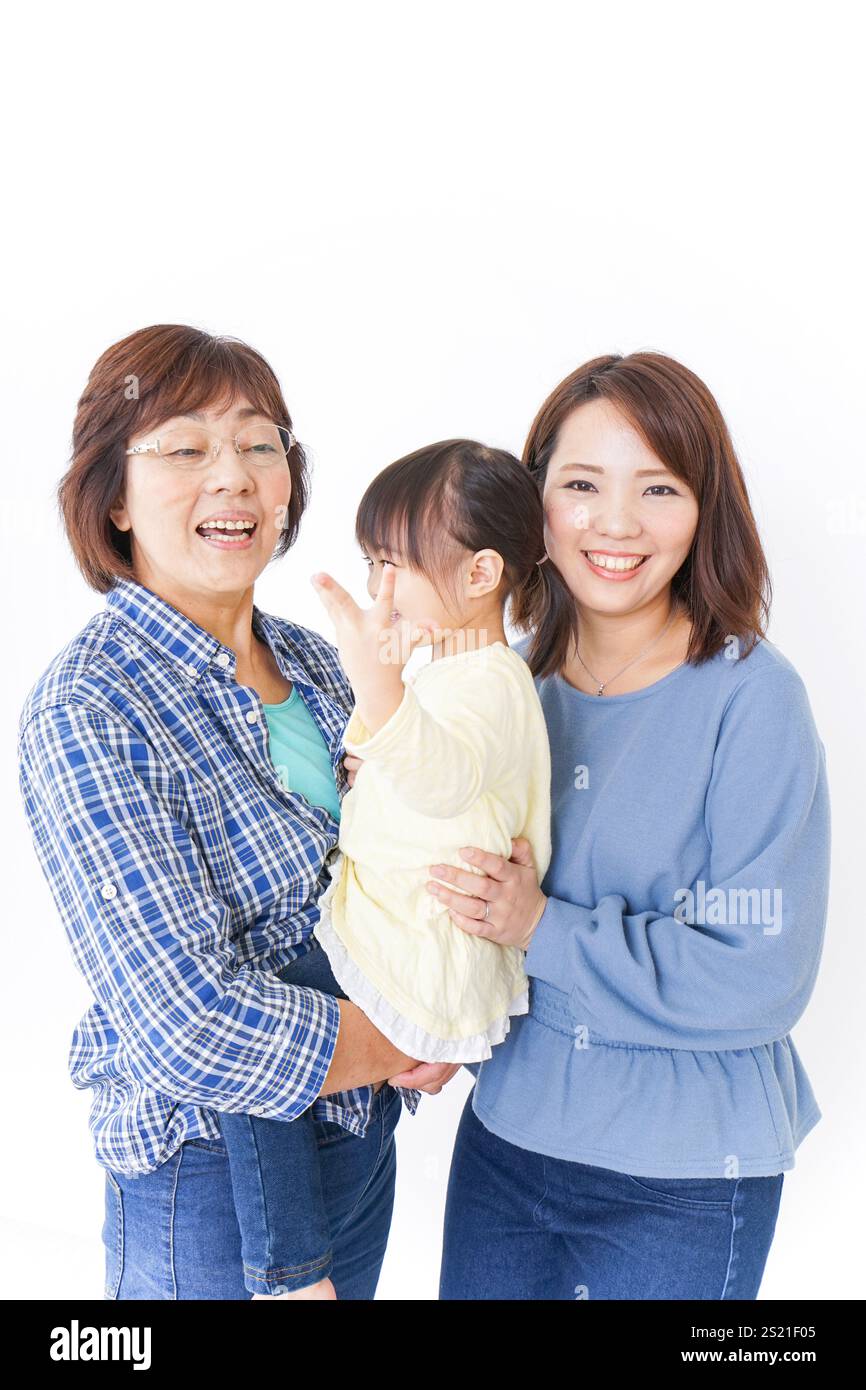 Three generations of grandmother mother and child Stock Photo - Alamy