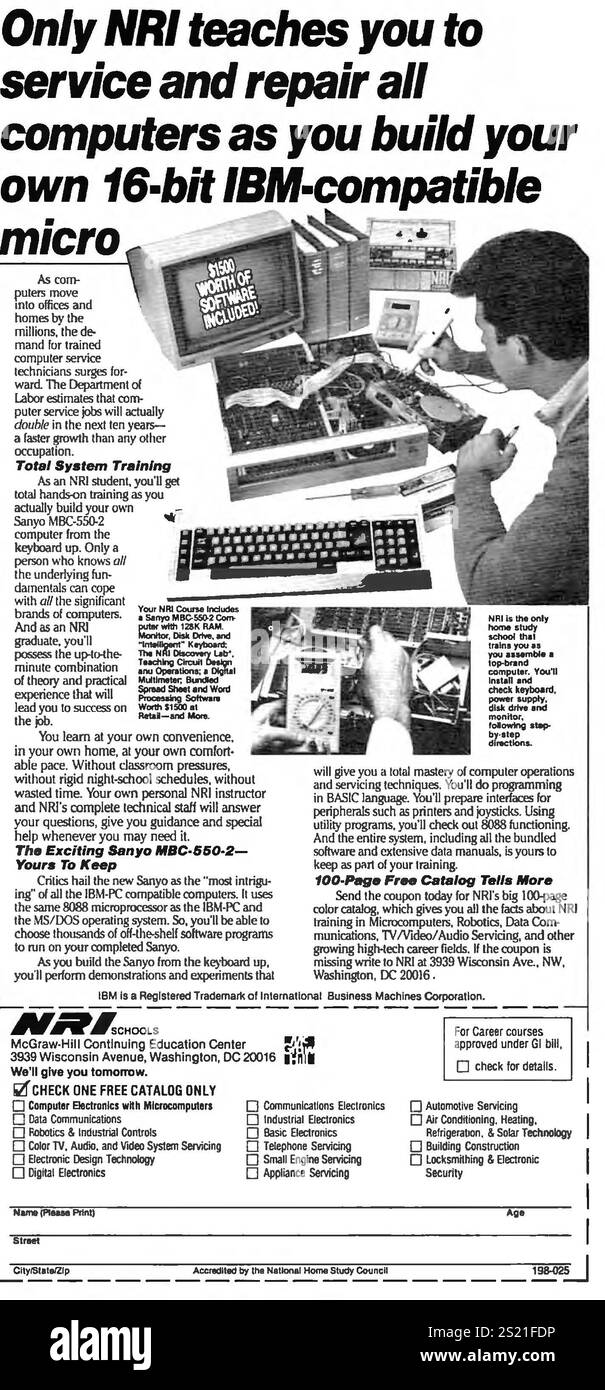 1985 NRI Schools McGraw-Hill Continuing Education Center Washington DC ...