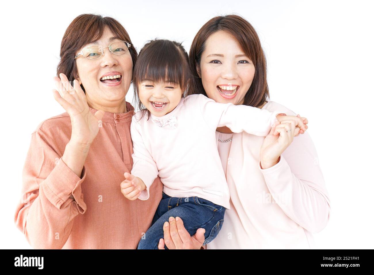 Families who get on well with each other Stock Photo - Alamy