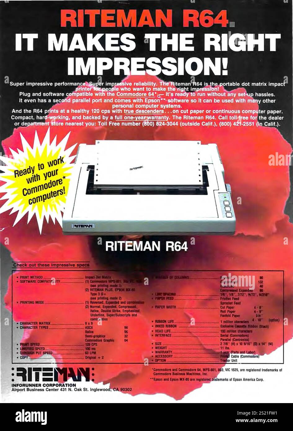 1980s printer hi-res stock photography and images - Alamy