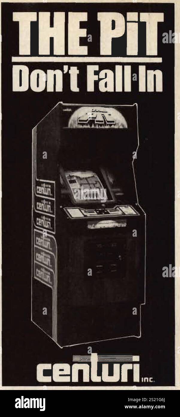 1982 AW Electronics Zilec Centuri The Pit Arcade Game Automat Ad Stock ...
