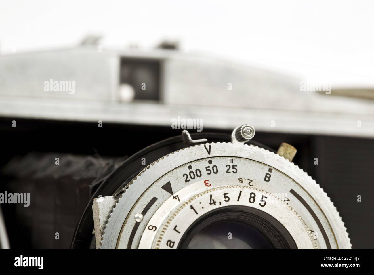 An old camera from the 1950s on a white background. Austria Stock Photo ...