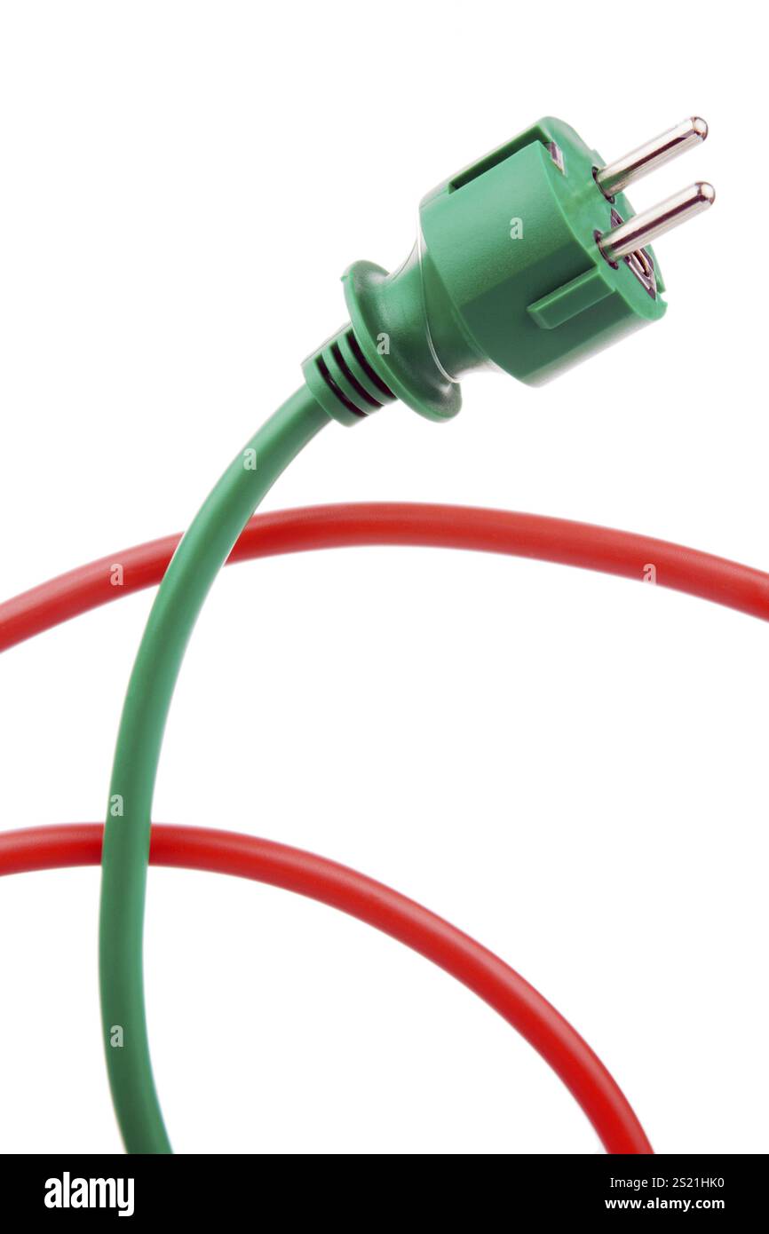 One power plug and one power cable. Power supply and energy consumption ...