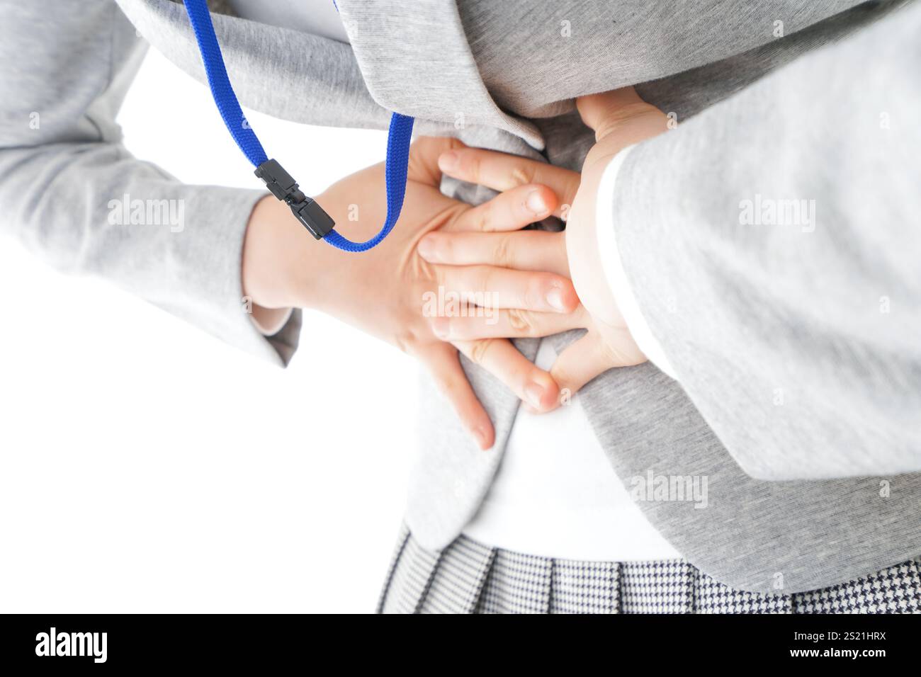 Young career women suffering from abdominal pain Stock Photo - Alamy