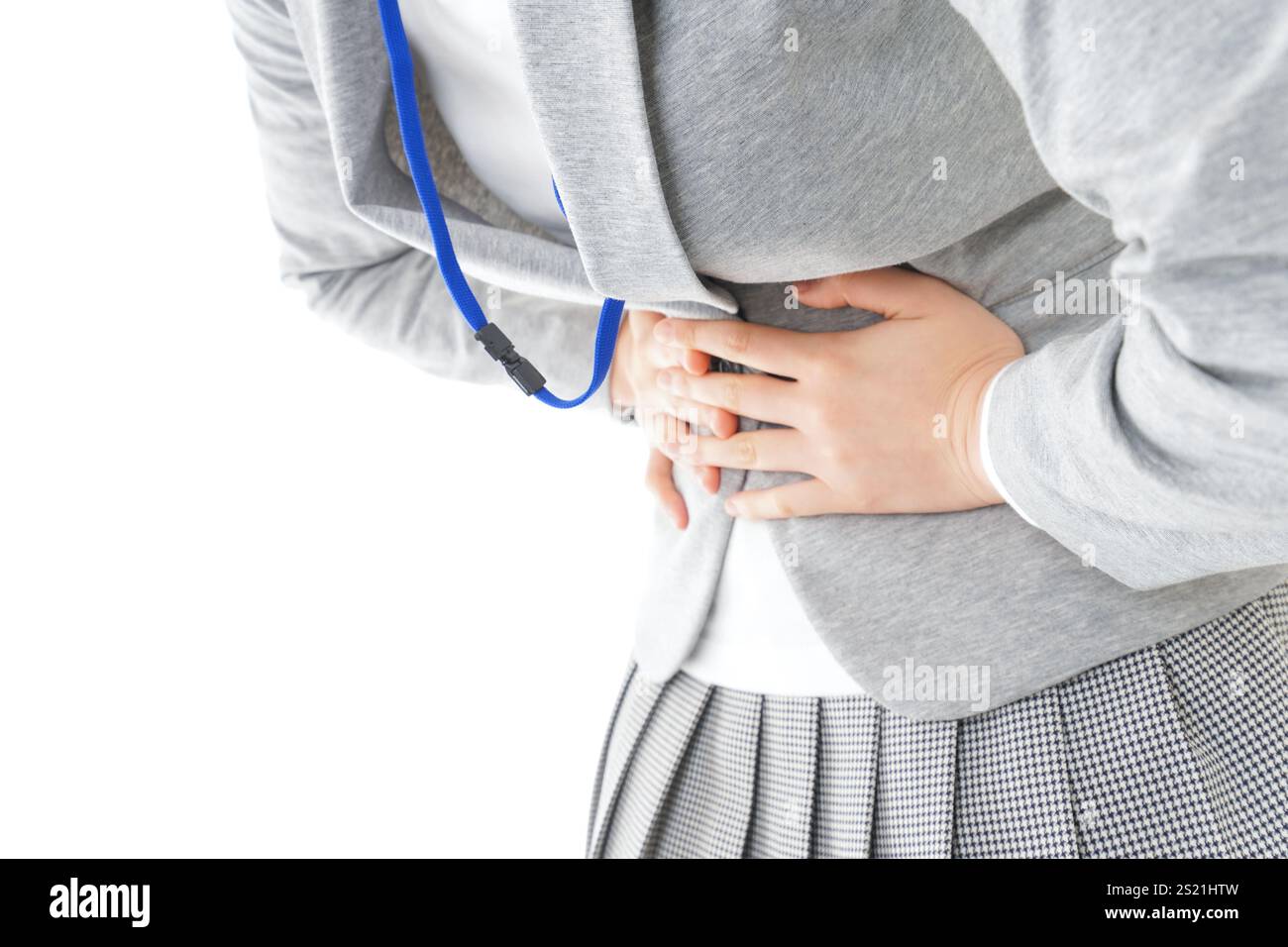 Young career women suffering from abdominal pain Stock Photo - Alamy