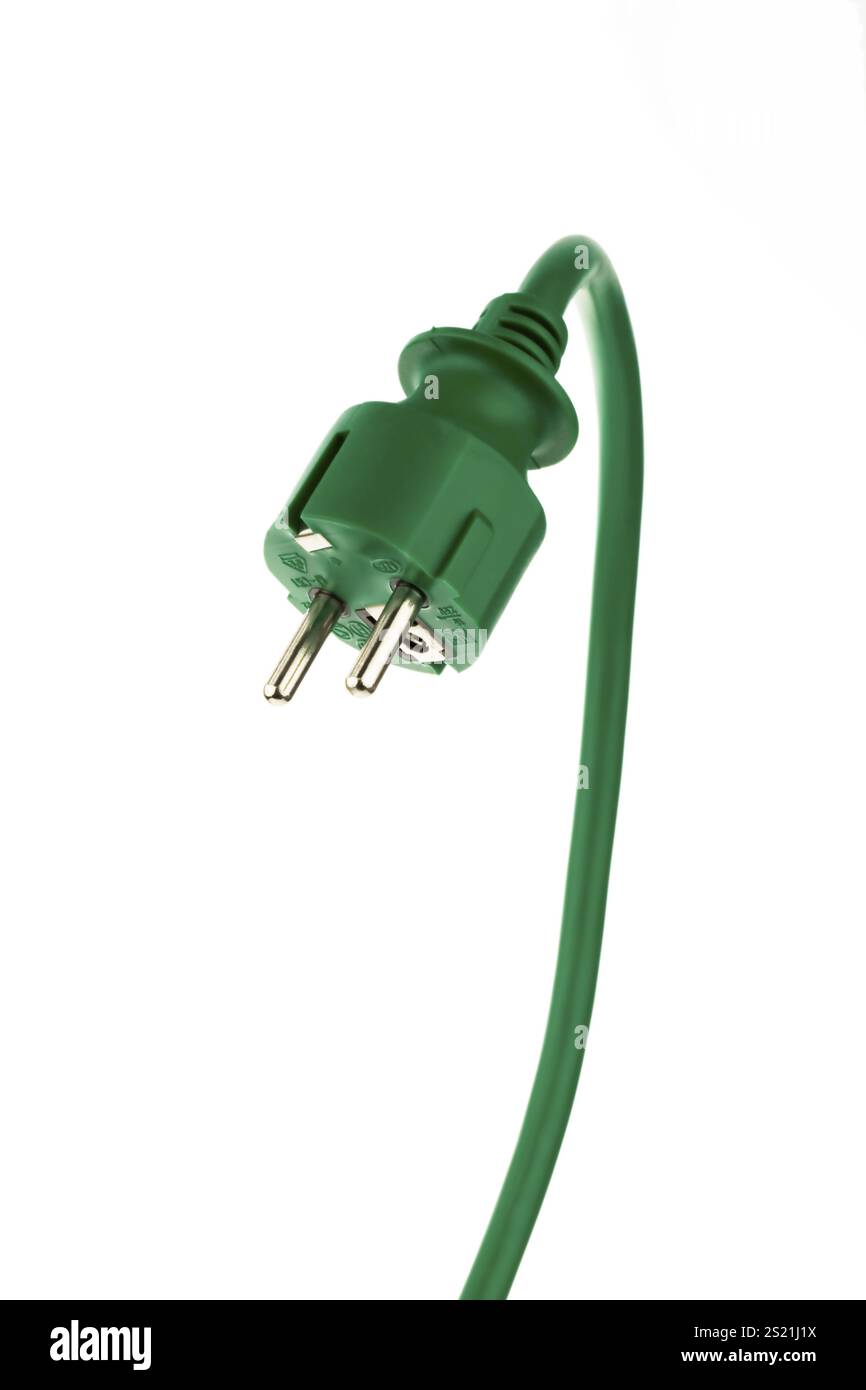 One power plug and one power cable. Power supply and energy consumption ...