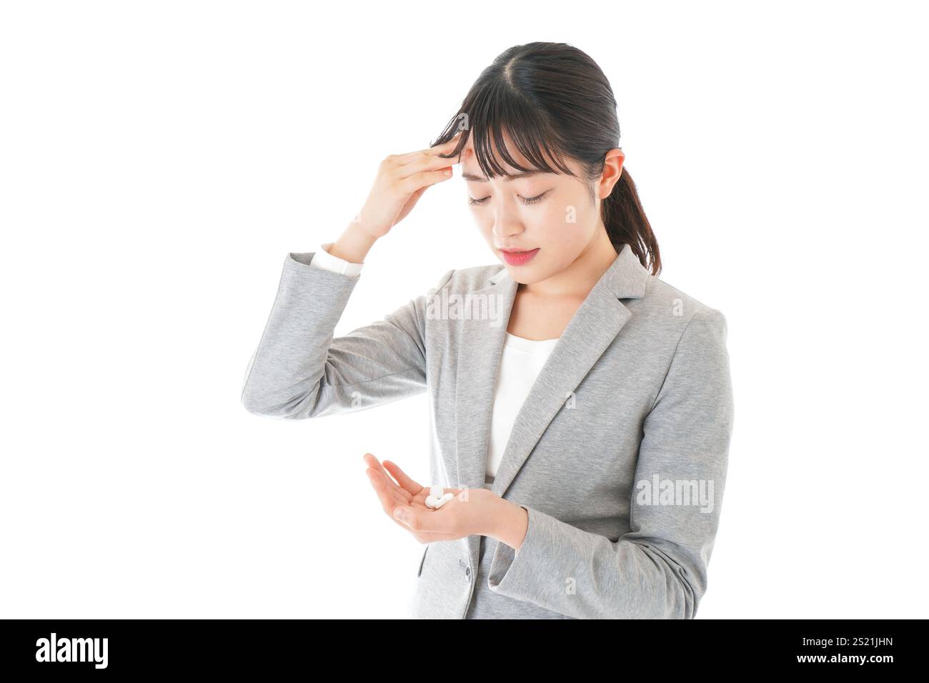 Young career woman suffering from ill health Stock Photo - Alamy